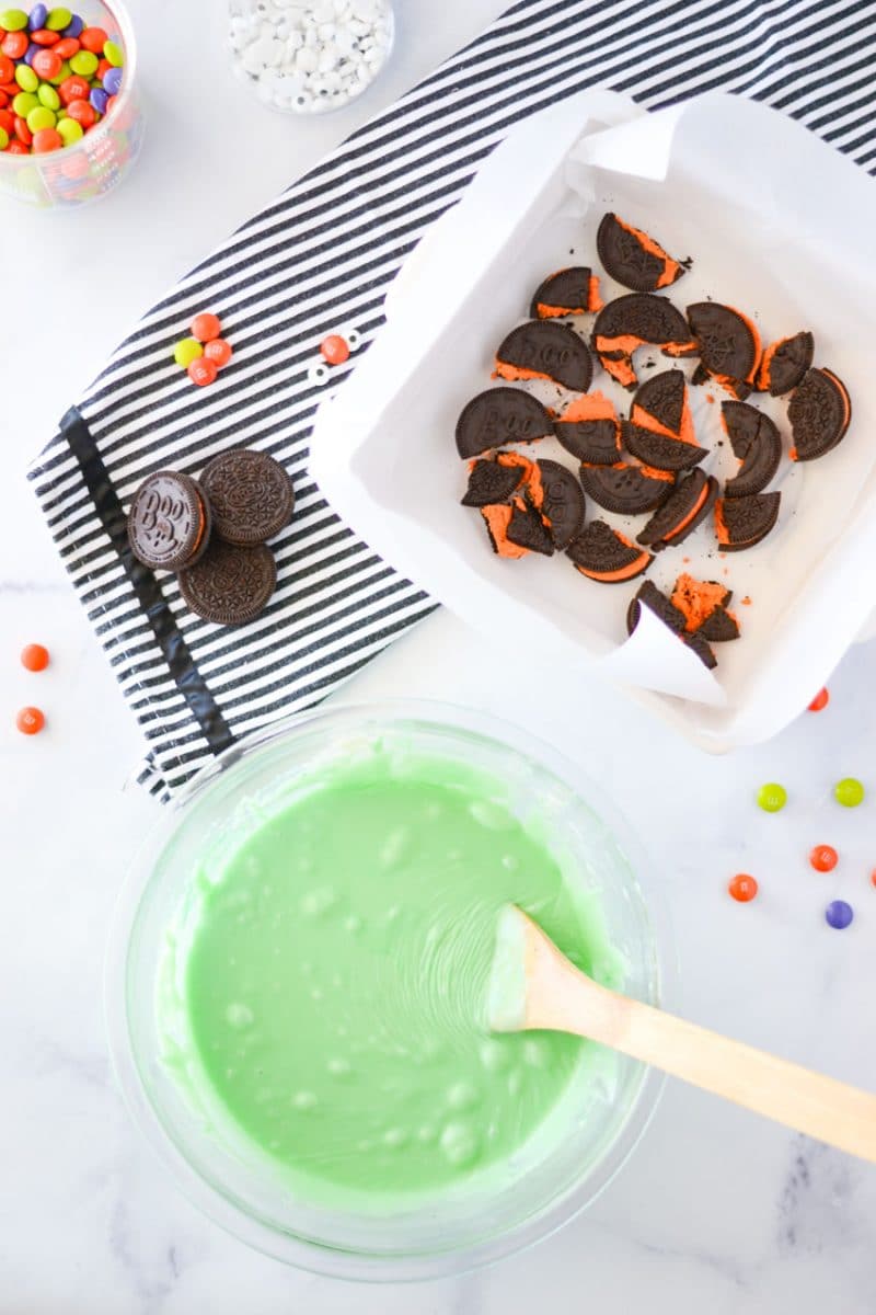 Spooky Halloween Franken Fudge - Three Little Ferns - Family Lifestyle Blog